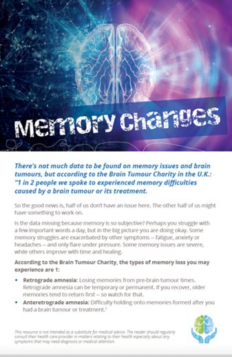 MENTAL HEALTH RESOURCES - Two Steps Forward/A book on Brain Tumors